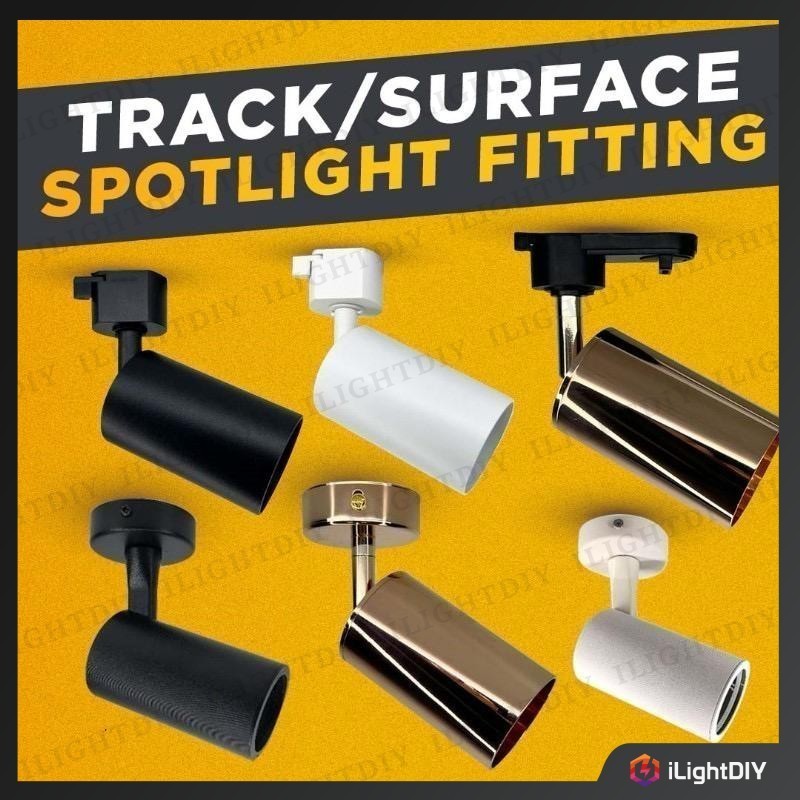 SPOTLIGHT FITTING GU10 BULB HOLDER REPLACEABLE BULB CEILING SPOTLIGHT ...