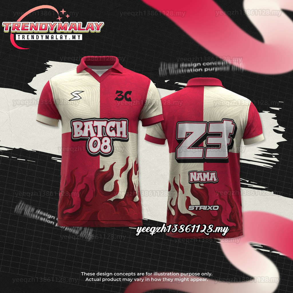 Jersey Custom Name Batch 10 Batch 11 Batch 12 Baju BATCH 08 Jersey Free Customize Your Jersey ...