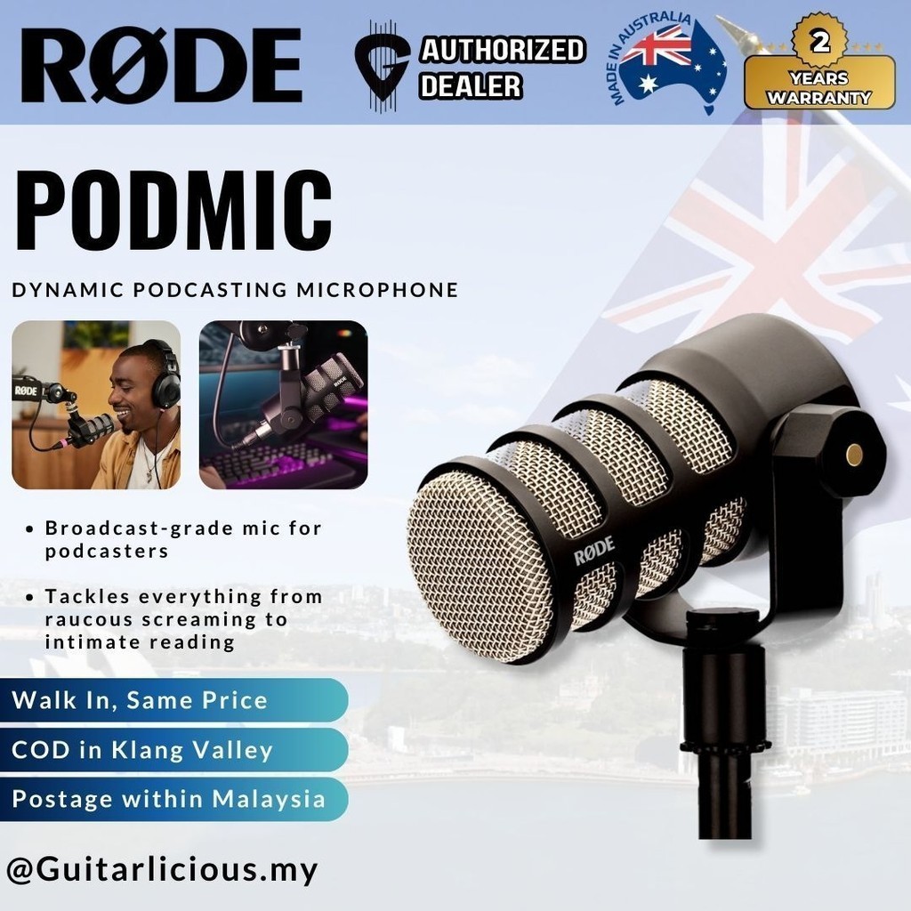RODE PODMIC Dynamic Podcasting Microphone ( POD MIC / POD-MIC ) | Shopee Malaysia