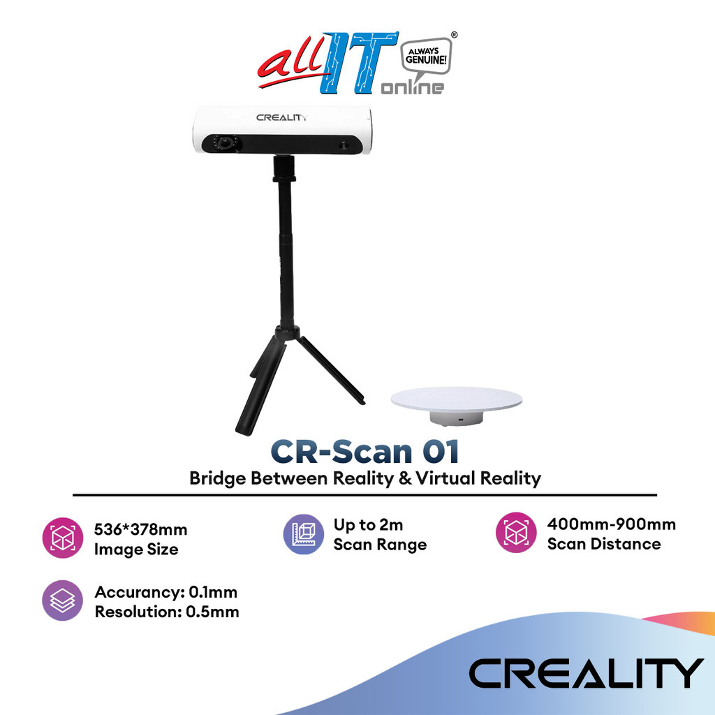 Creality CR-Scan 01 Handheld 3D Scanner 0.1mm Accuracy 0.3-2m Scanning ...