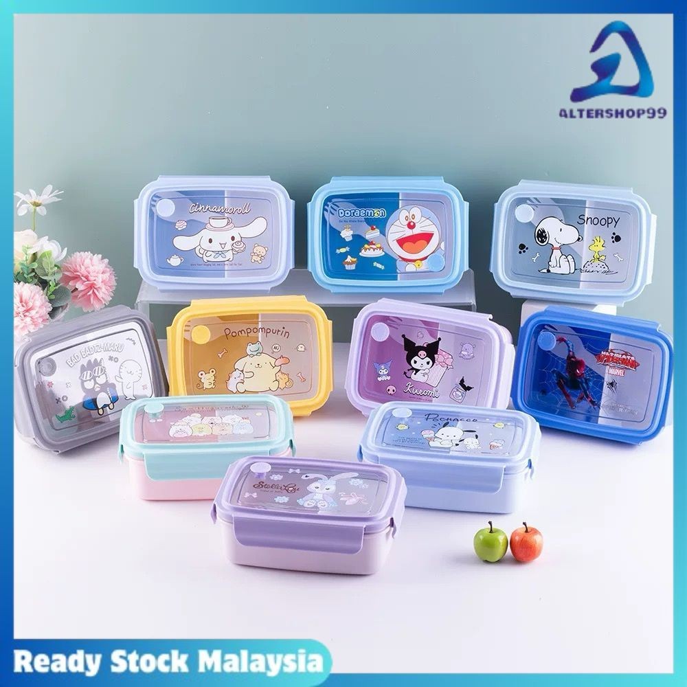 【Ready Stock🔥】Sanrio Lunch Box Kuromi Cinnamoroll Melody Bento Box ...
