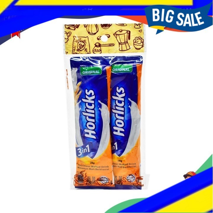 (2pcs) Serbuk Minuman Horlicks 3 IN 1 Original 28g/sachet | Shopee Malaysia