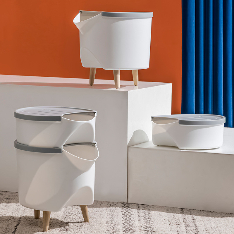 【Ready Stock】Kitchen Trash Can Double Buckets Trash Bin Classification ...