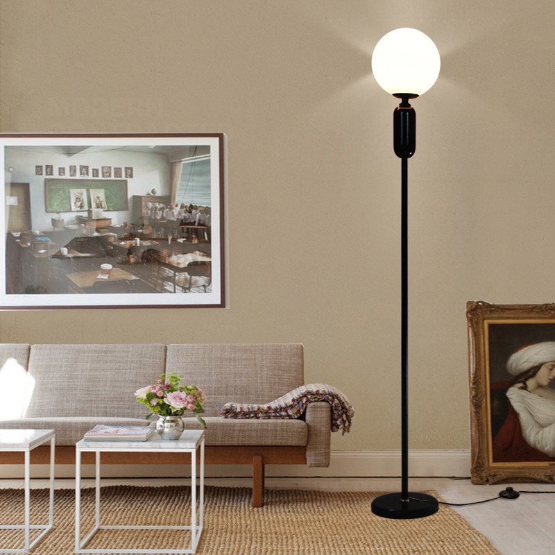 Nordic Modern Simple Standing Luxury black geometry Floor Lamp With ...