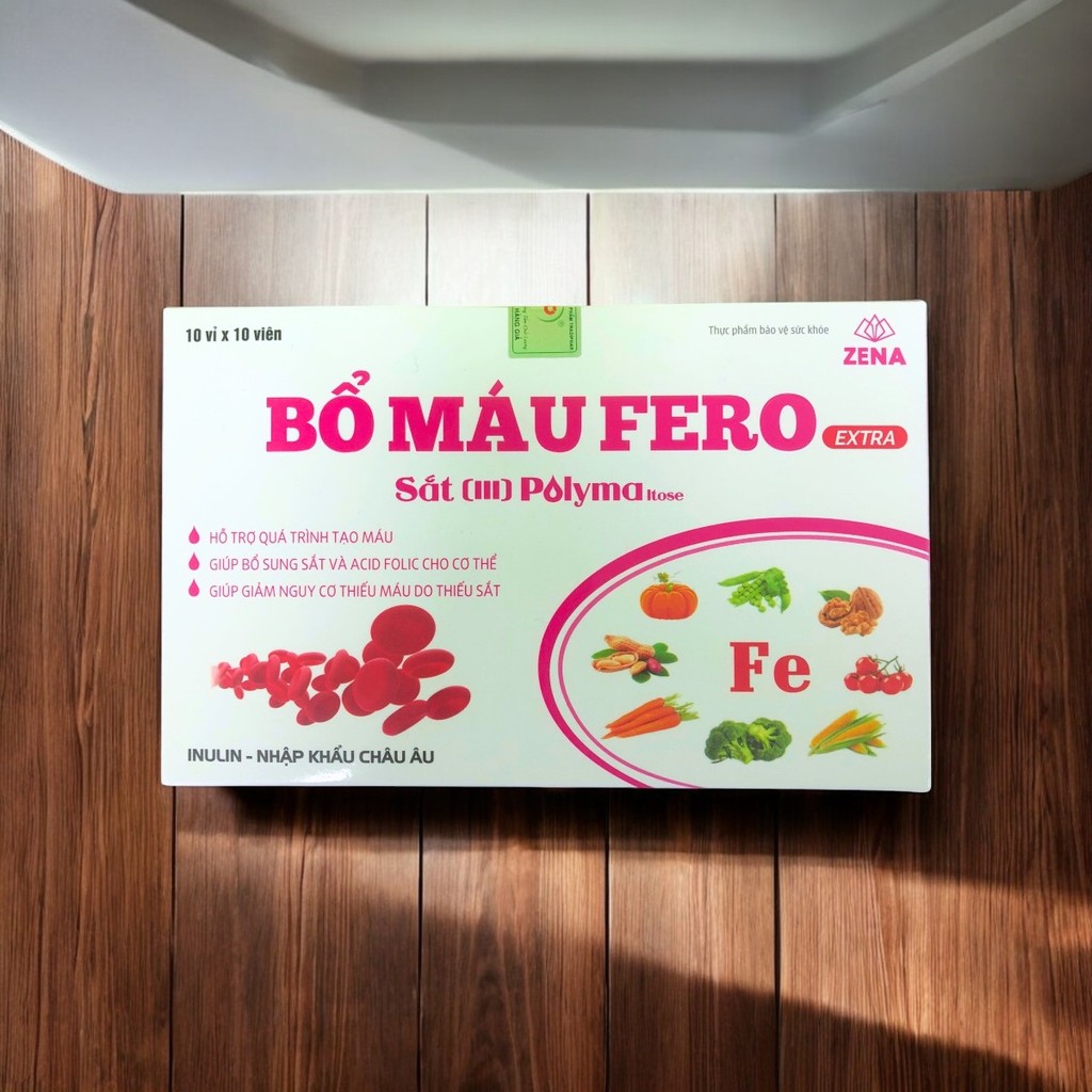 FERO EXTRA blood supplement box of 100 tablets helps supplement iron ...