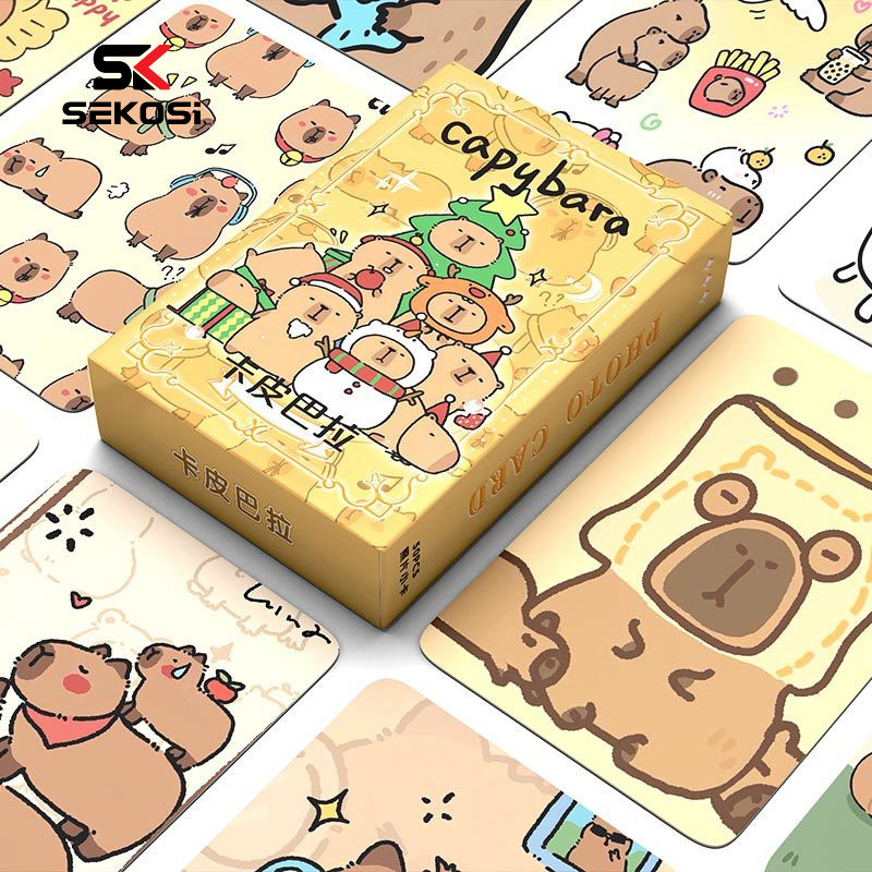 Sk Card Pibara Pattern Card Cute capybara Small Card Student Gift ...
