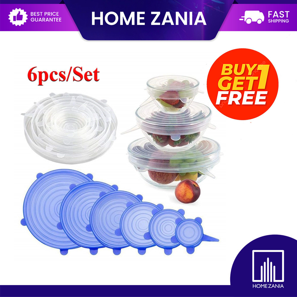Home Zania BUY 1 GET 1 Food Silicone Stretch Lids Bowl Covers For Fresh ...