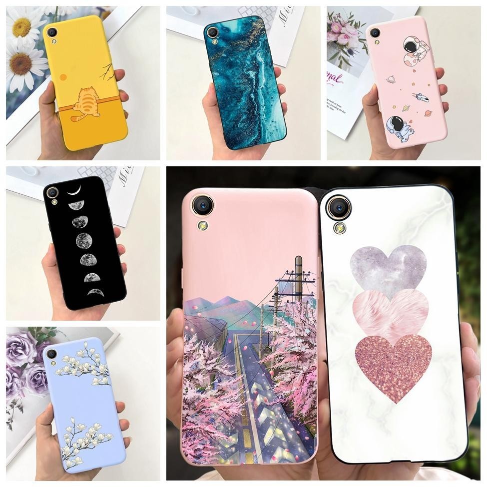 Oppo A37 Case Aesthetic Cute Cartoon Cat Flowers Painted Soft Silicone ...