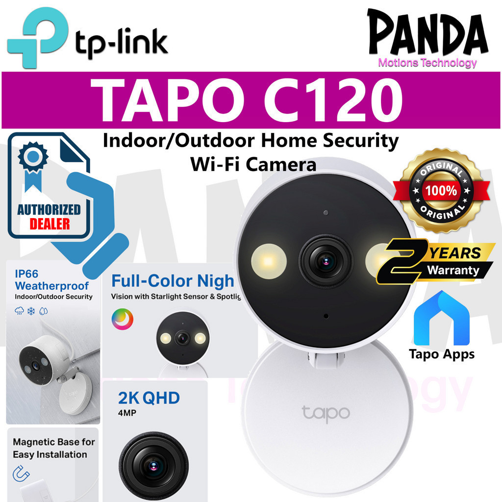 TP-Link Tapo C120 Indoor/Outdoor Home Security Wi-Fi Camera | Shopee Malaysia