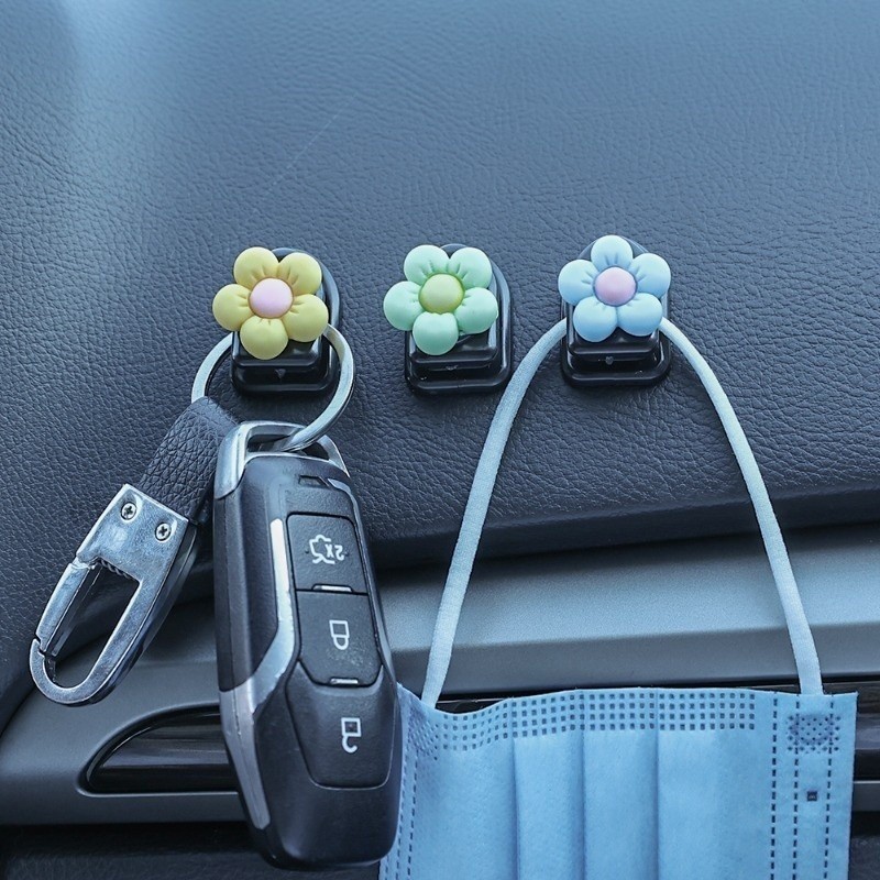 Car Mini Cartoon Hook Cute Flower Decoration Organizer Axia Myvi Saga ...