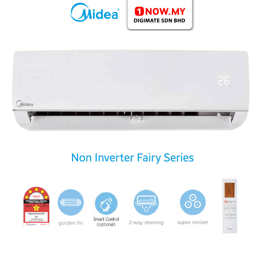 MIDEA 1HP 1.5HP 2HP 2.5HP Non Inverter Air Conditioner MSMF-10CRN8 / 13CRN8 / 19CRN8 / 25CRDN8 ...