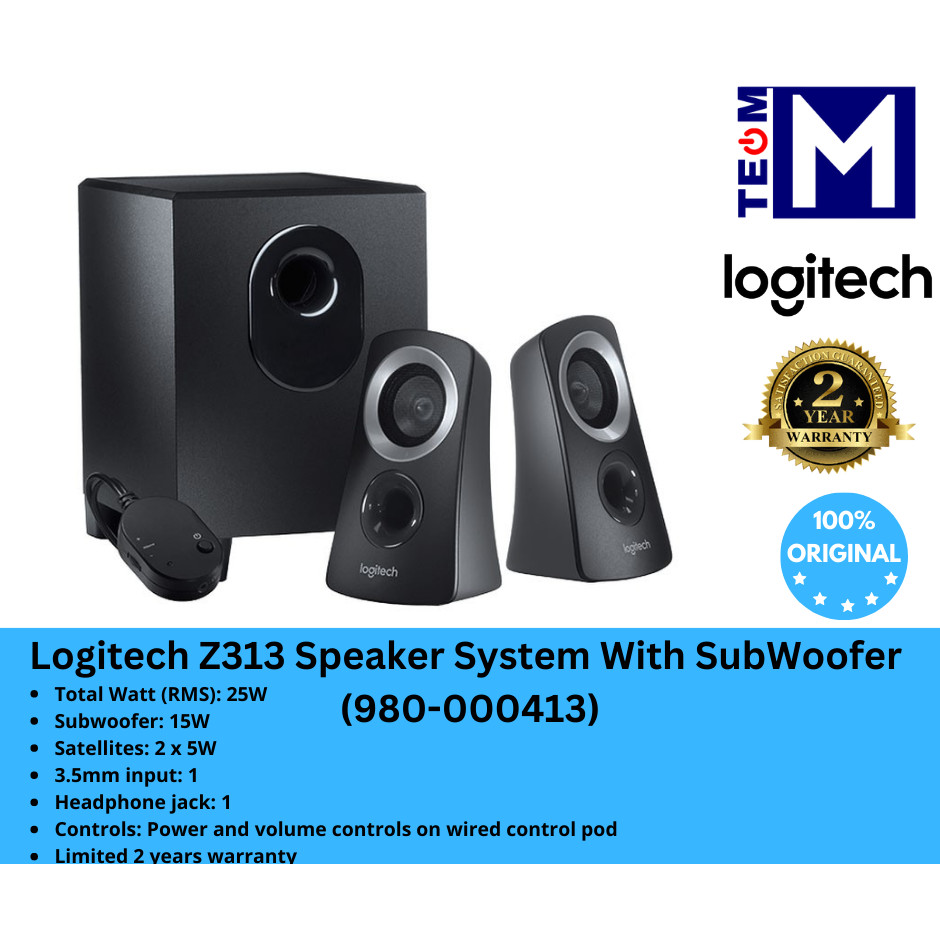 Logitech Z313 Speaker System with Subwoofer | Shopee Malaysia