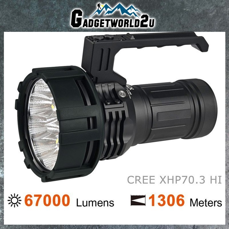 Acebeam X75 Black CREE XHP70.3 HI LED 67000 Lumens Searchlight ...