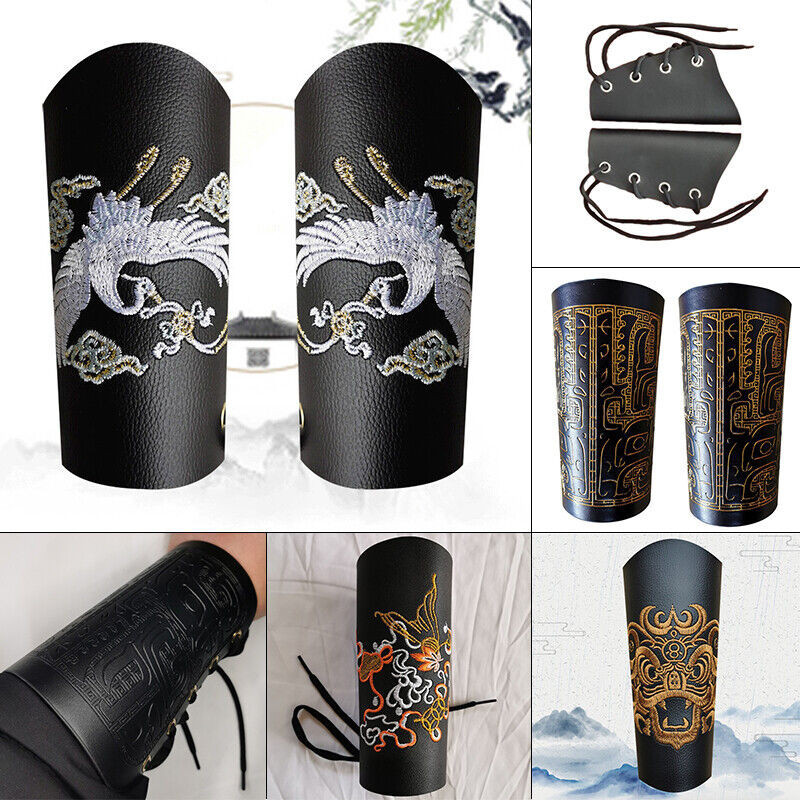Chinese Hanfu Wrist Guard Mens Wristband Bundle Sleeve Archery Guard ...