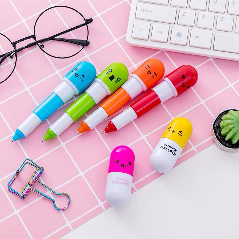 Mini Cute Capsule Pen/Emoticon Pen/Unique Pen | Shopee Malaysia