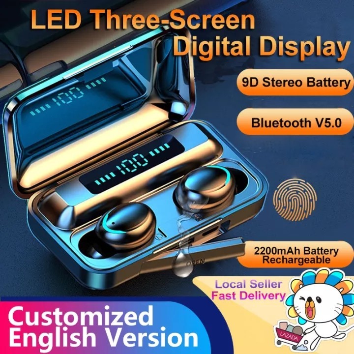 【LAZ BestSeller】TWS Wireless Earphone Bluetooth 5.0 Earbud Touch In-ear ...