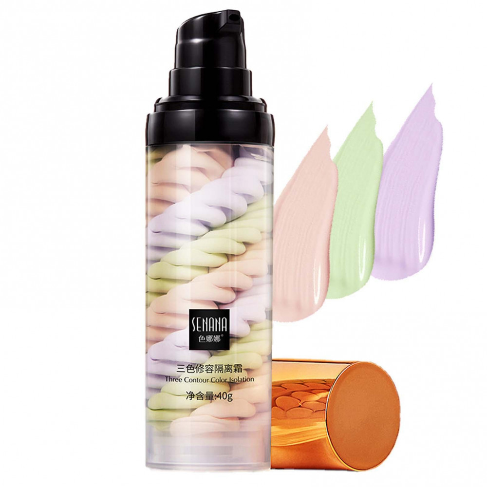 YL One Step Color Corrector Tri-Color contour Isolation Cream Skin Tone ...
