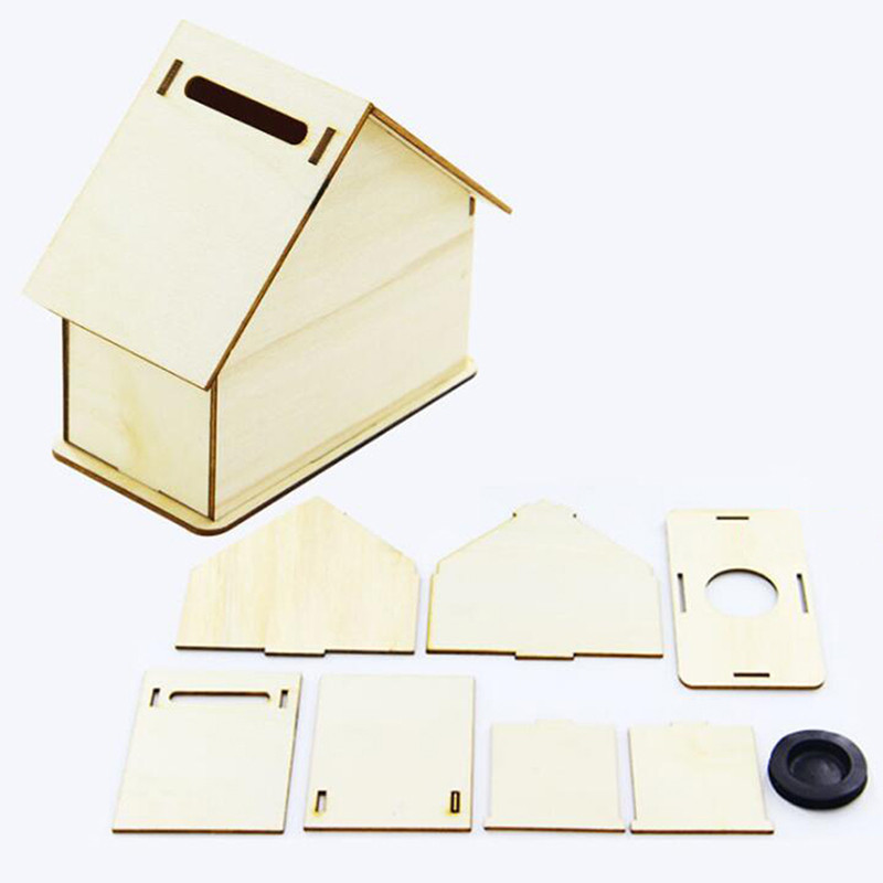 Chalet Piggy Bank Coin House Save Money Box Mud Base Art Decor Children ...