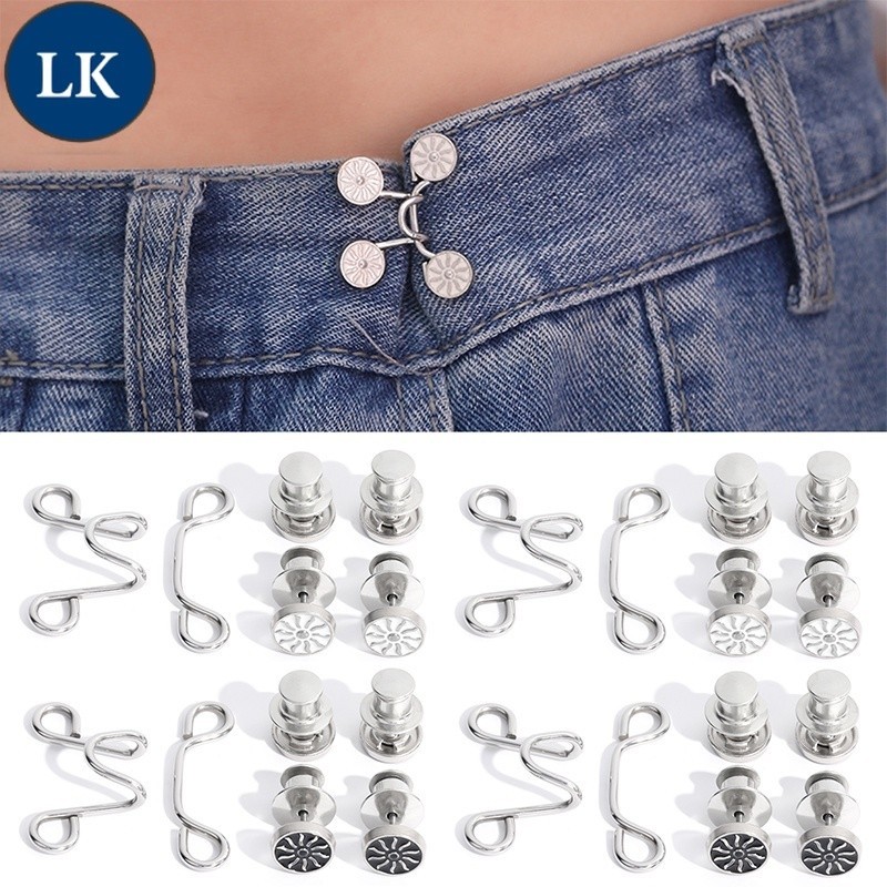 LK 1 Set Sewing Tools Sunflower Nail-free Metal Jeans Extender Button ...