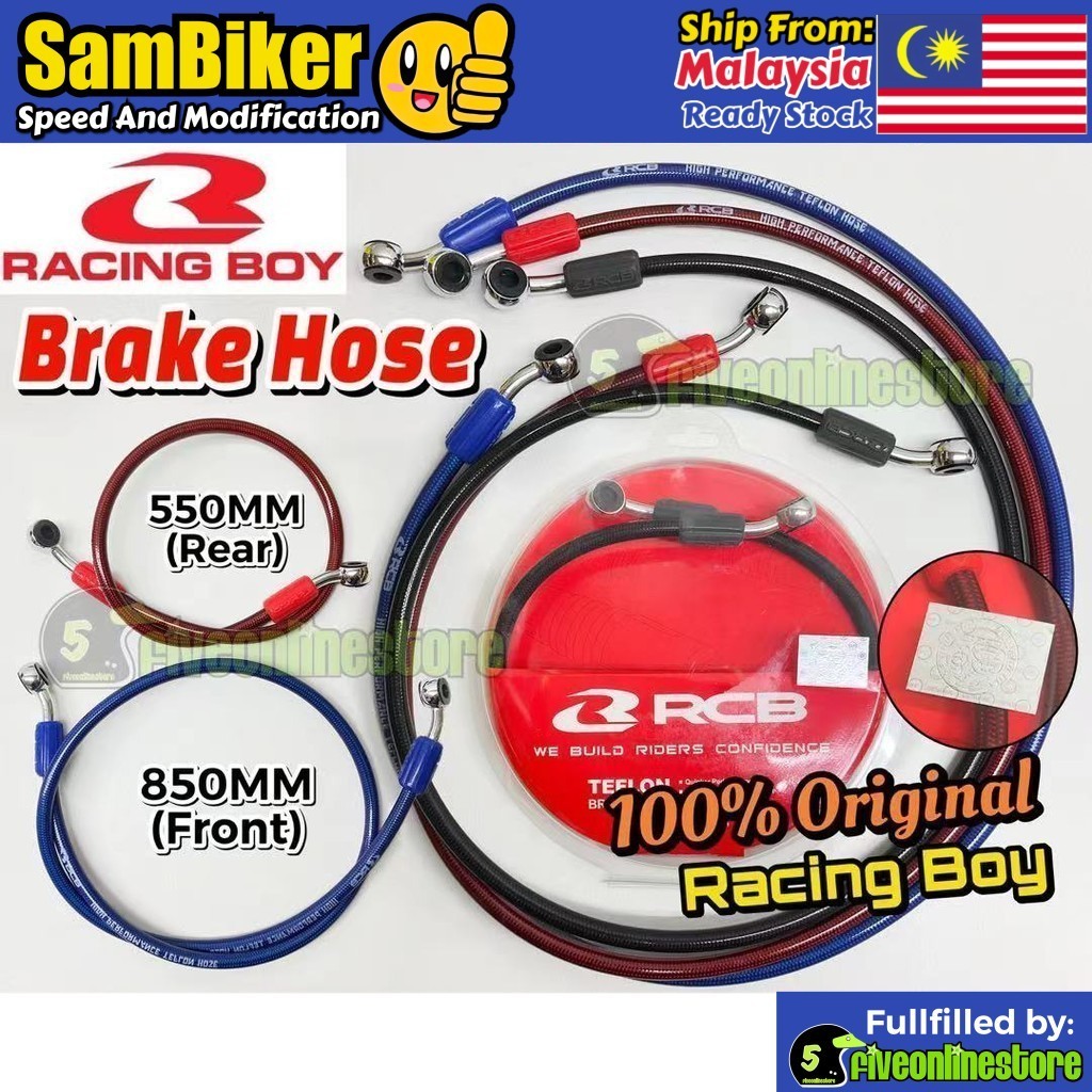 RCB TEFLON Brake Hose Universal 550MM 850MM Front Rear 100% ORIGINAL ...
