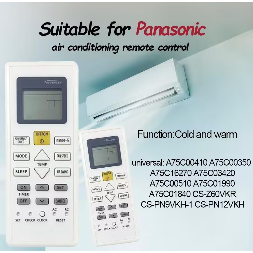 Panasonic Air Conditioning Remote Control Heating Cooling A75C00410 ...