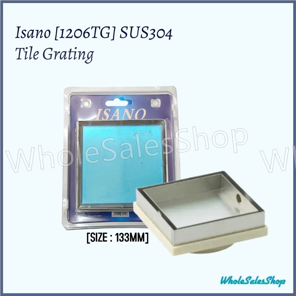 ISANO [133MM] [MODEL : 1206TG] SUS304 TILE GRATING FLOOR TRAP FLOOR ...