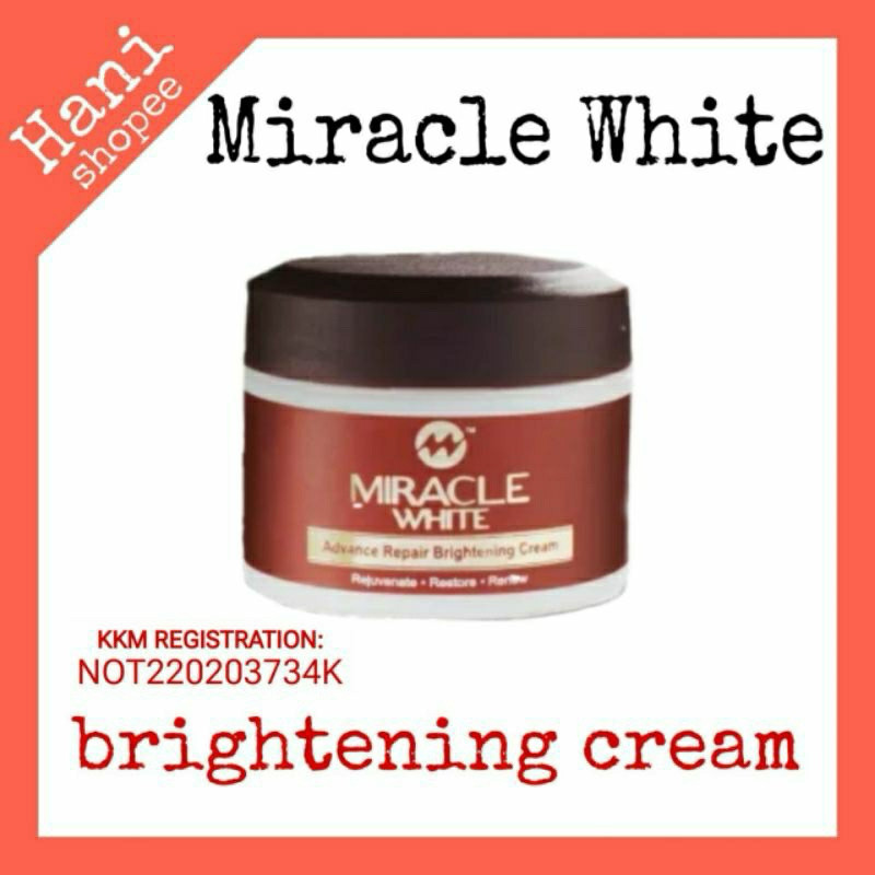 Miracle White Cream 50ml { KKM APPROVED} | Shopee Malaysia