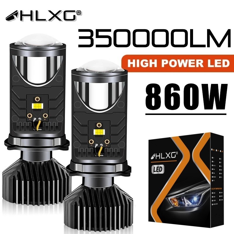 Projector H4 Lens 350000LM 860W Car bulbs LED MINI Car Headlight Bulbs ...