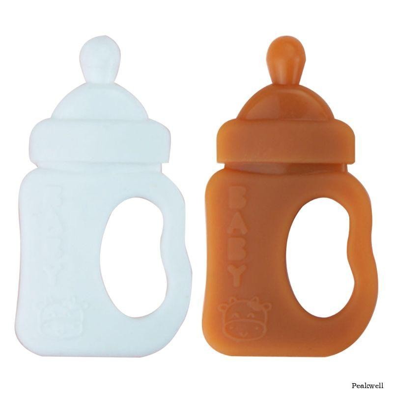 Peak Baby Silicone Teether Newborn Milk Bottle Molar Toy BPA Free ...