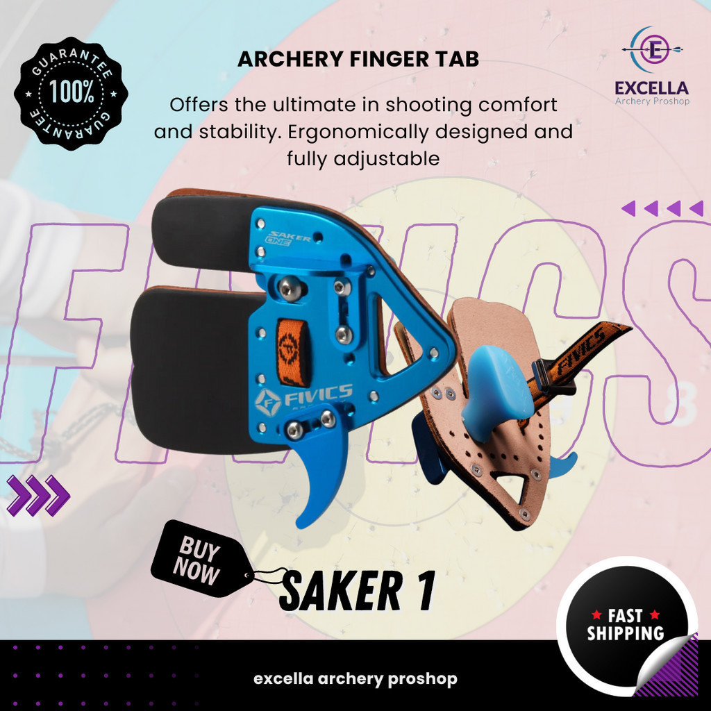 Fivics Archery Finger Tab Saker 1 / Excella Archery Proshop / Sport / Memanah / Beginner ...
