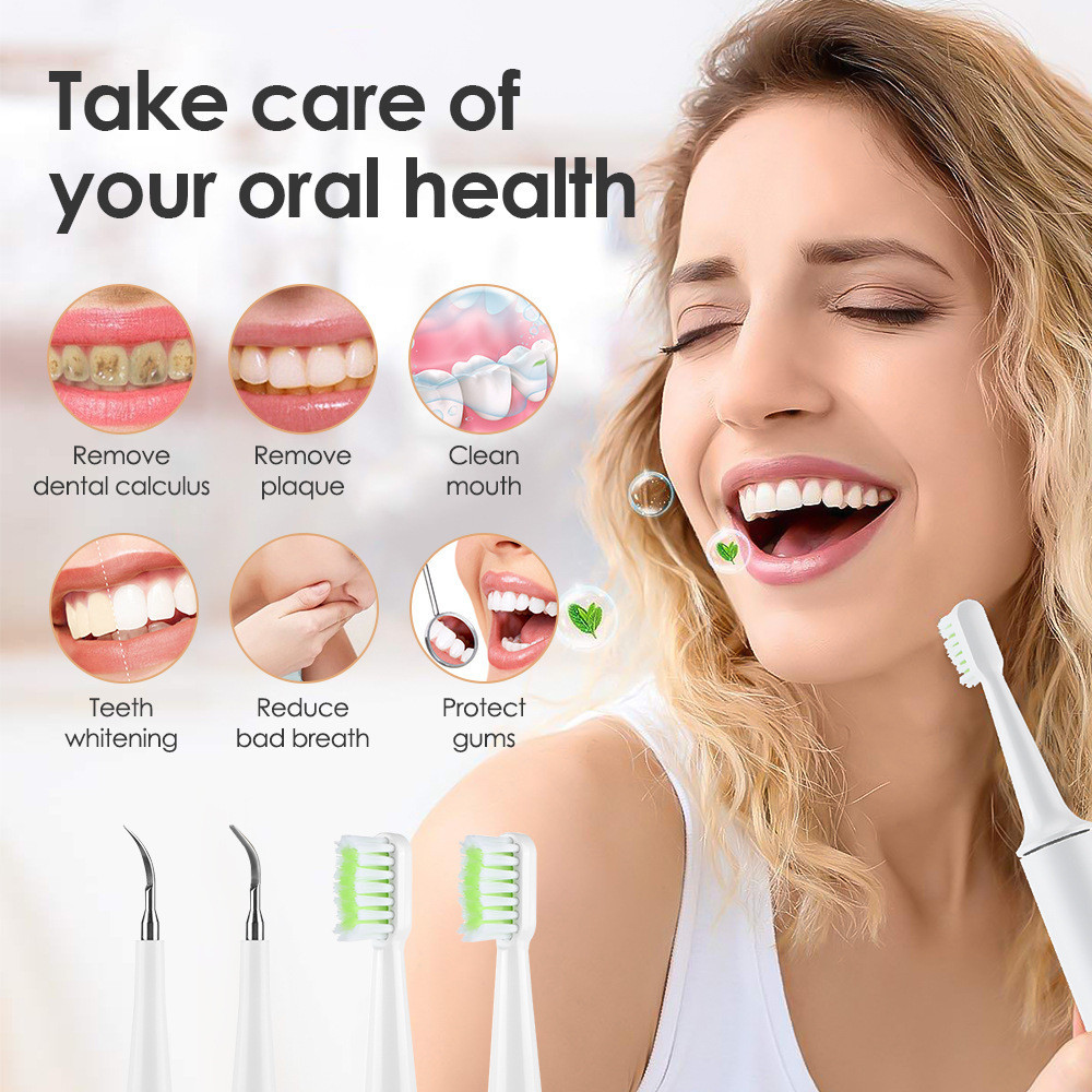 Ultrasonic Electric Dental Scaler, Calculus Remover Sonic Tartar Dental ...