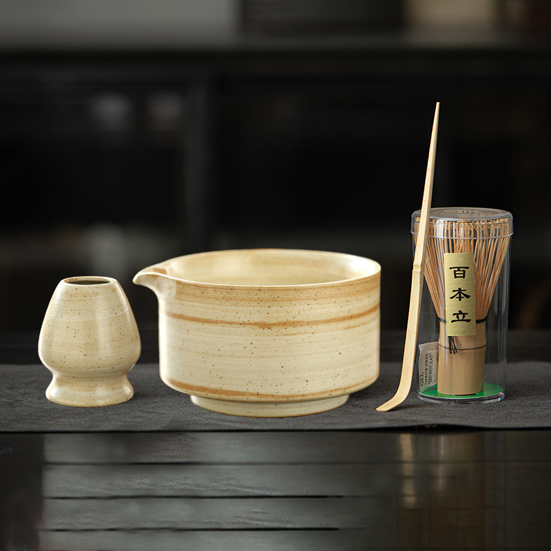 Japanese Matcha Tool Set 4-Piece Set Matcha Bowl Matcha Brush Matcha ...