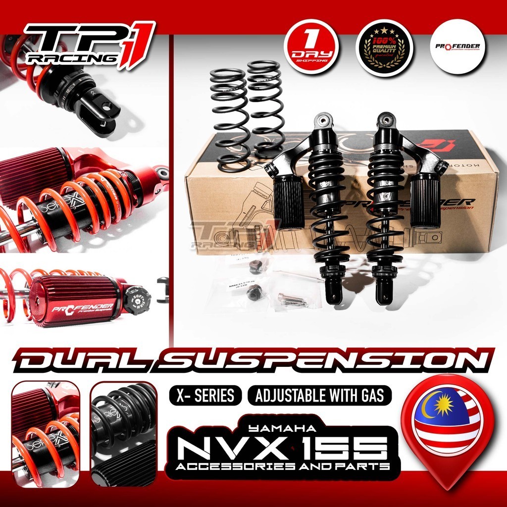 NVX Dual Suspension I Monoshock Absorber | 285 / 305MM | Adjustable ...