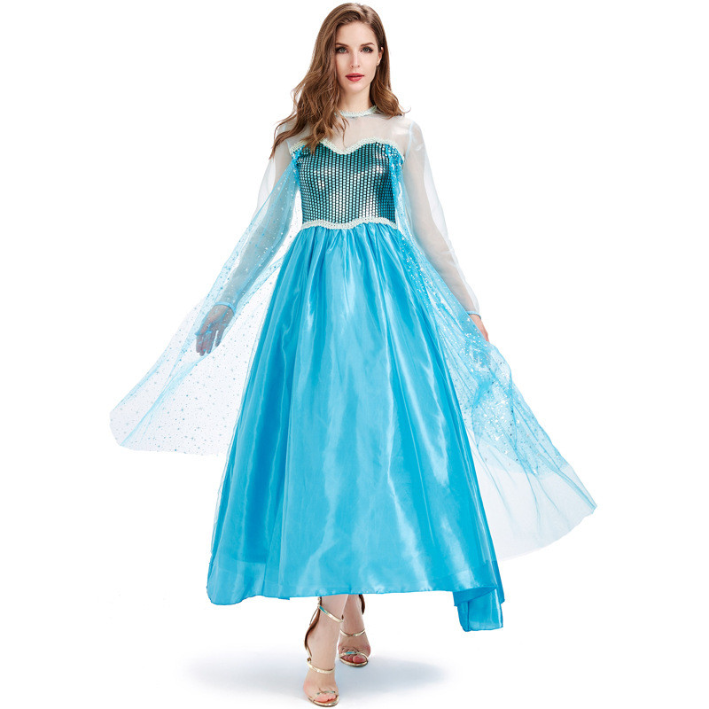 Princess Movie Character Halloween Costume Adult Women Dress Cinderella ...