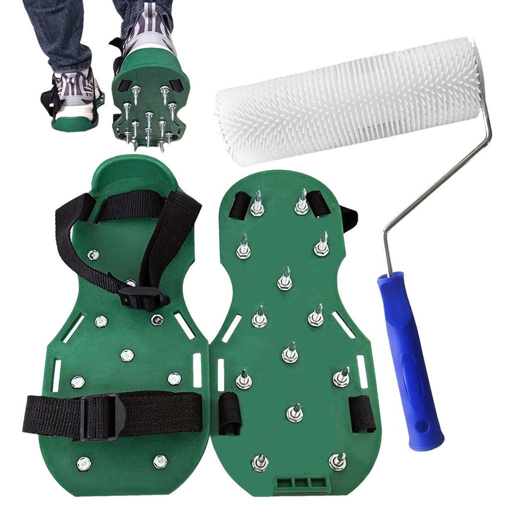 Levelling Cement Tool Kit Epoxy Flooring Kit Spiked Roller Shoes Epoxy ...