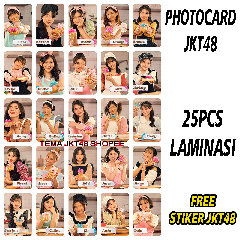 (25PCS Laminated) PHOTOCARD JKT48 FOTO CARD ADEL JPOP ROUNDED CARDS PHOTOCARD JKT48 ALYA AMANDA ...