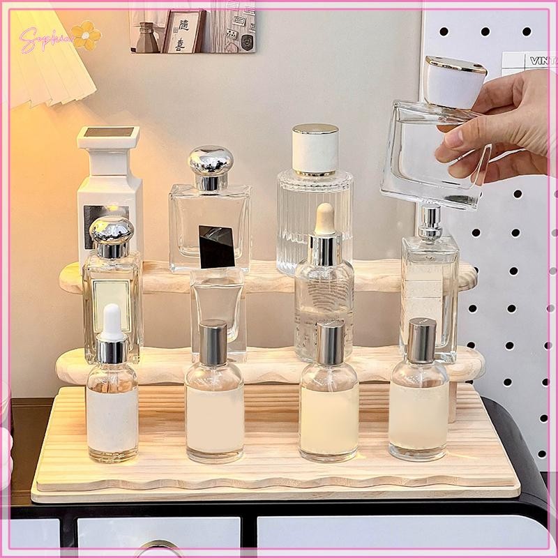 UVIGM> 2/3/4 Layers Display Riser Stand Wooden Shelf For Perfume ...