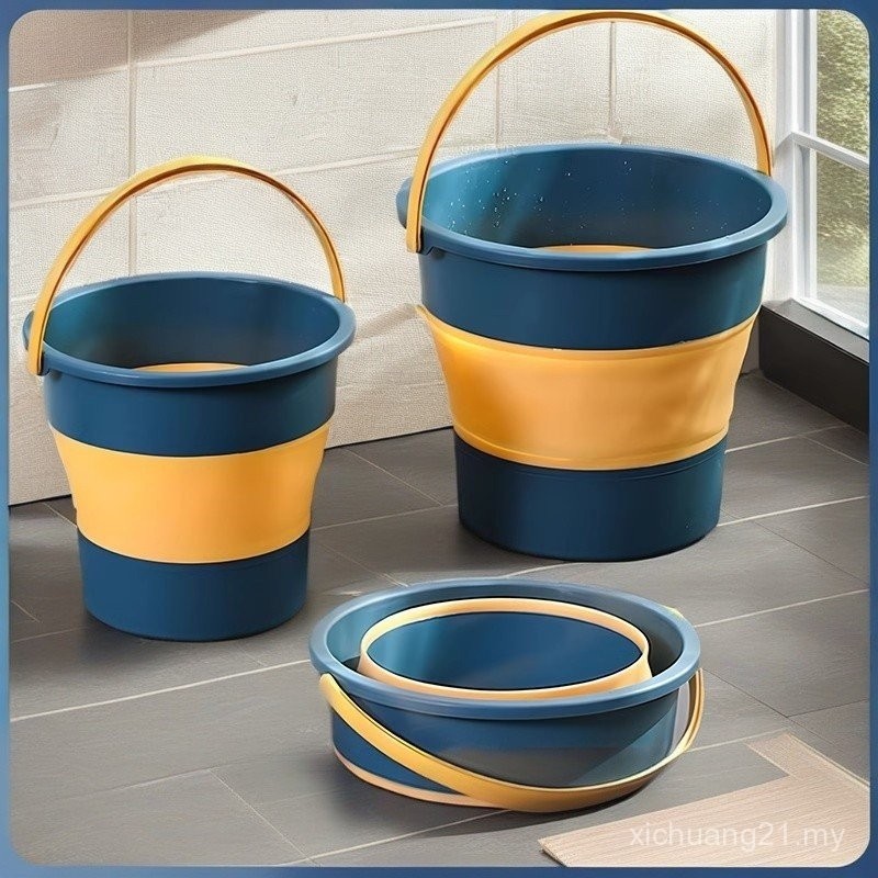 Baldi lipat berkapasiti besar, basuh kaki plastik tebal, basuh kereta ...