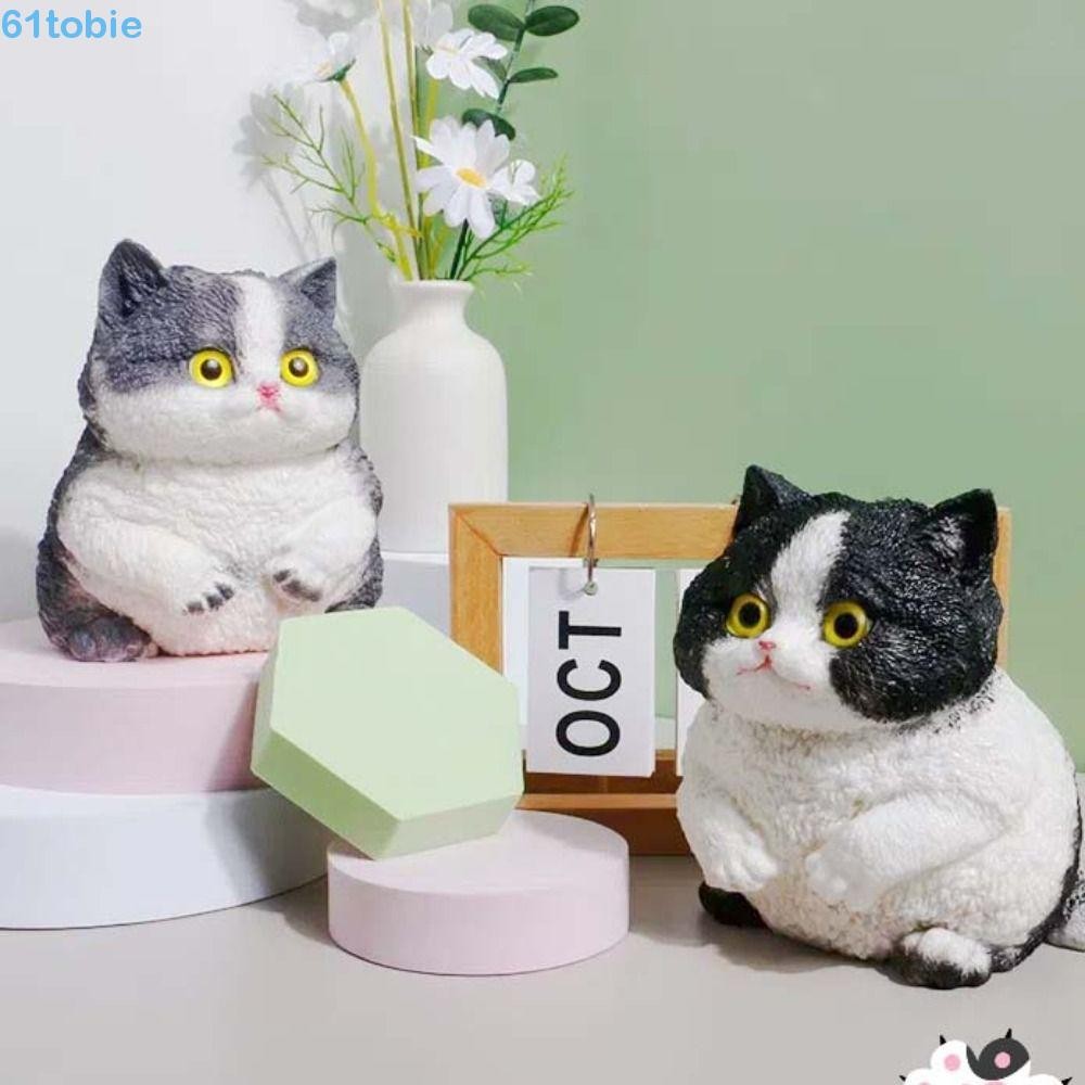 TOBIE Big Cat Doll Squeeze Toy, Slow Rebound Animal Simulation Cat ...