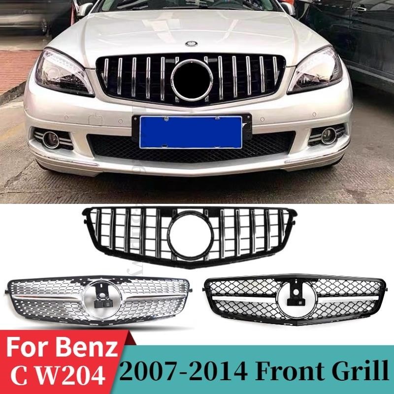 Front Bumper Grilles For Mercedes Benz W204 C Class 2008-2014 C180 C200 ...