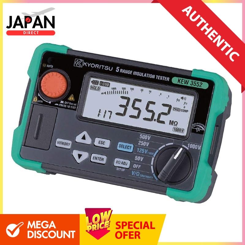 KYORITSU 6-range insulation resistance tester (50V/100V/125V/250V/500V ...