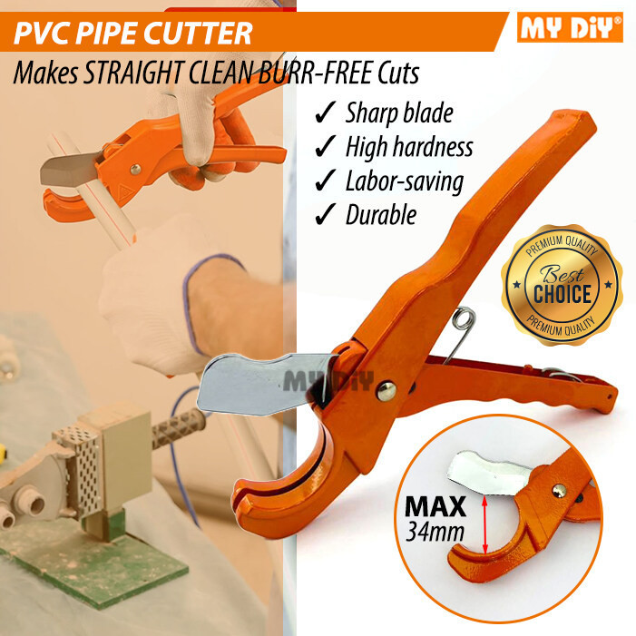 MYDIYHOMEDEPOT - BOSSRAM PVC Pipe Cutter Poly Pipe Cutter Pemotong Paip ...