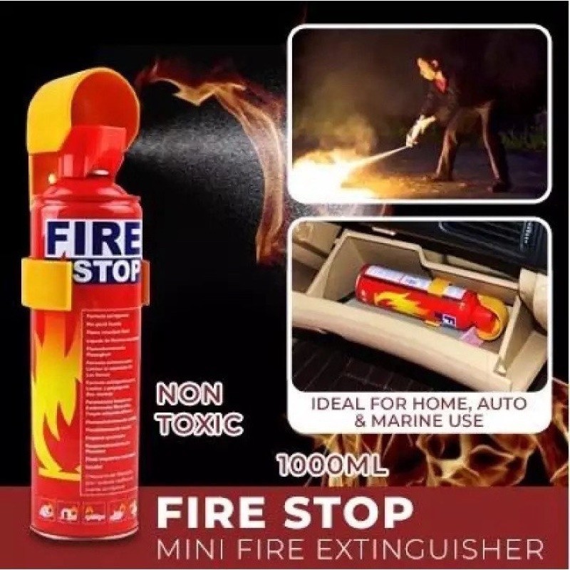 (500ml) Portable Mini Car Fire Extinguisher Fire Stop Foam Spray Fire ...