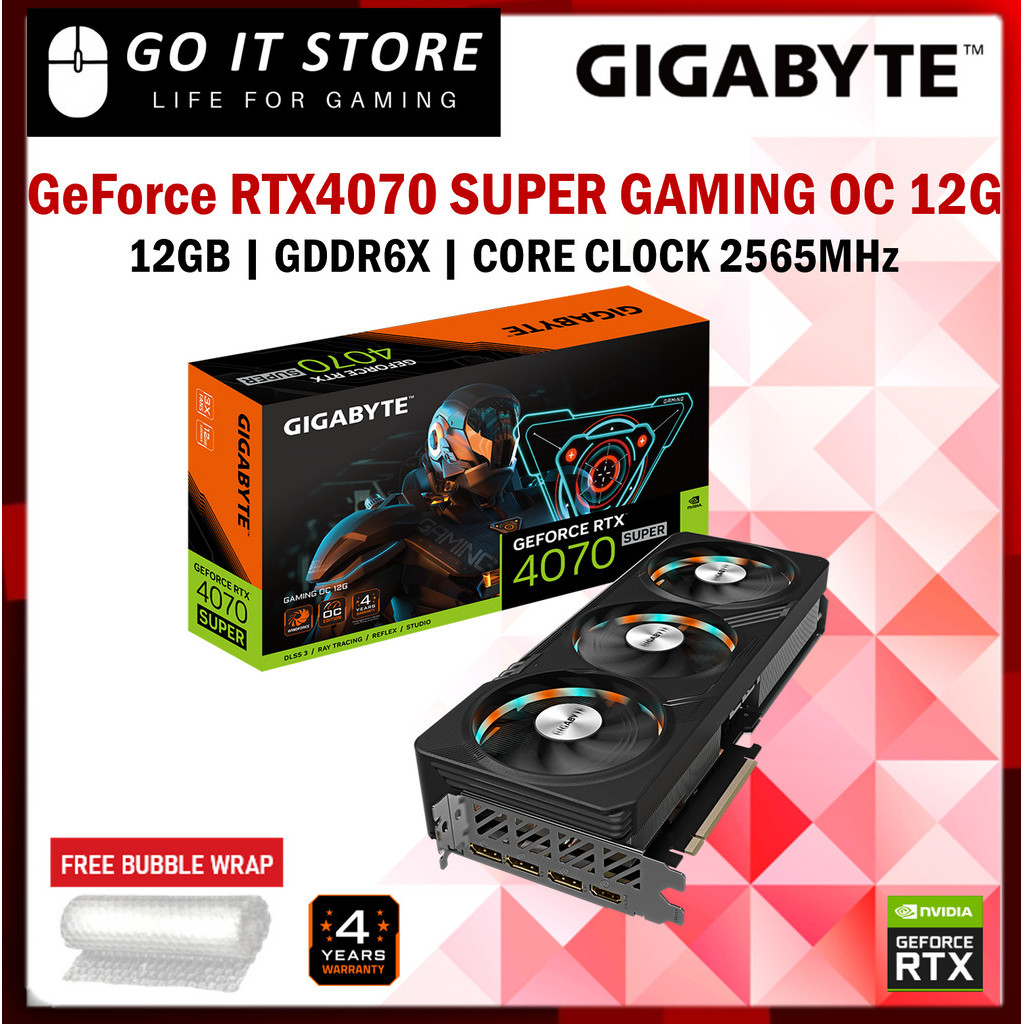 GIGABYTE GeForce RTX 4070 SUPER GAMING OC 12GB GDDR6X GRAPHICS CARD ...