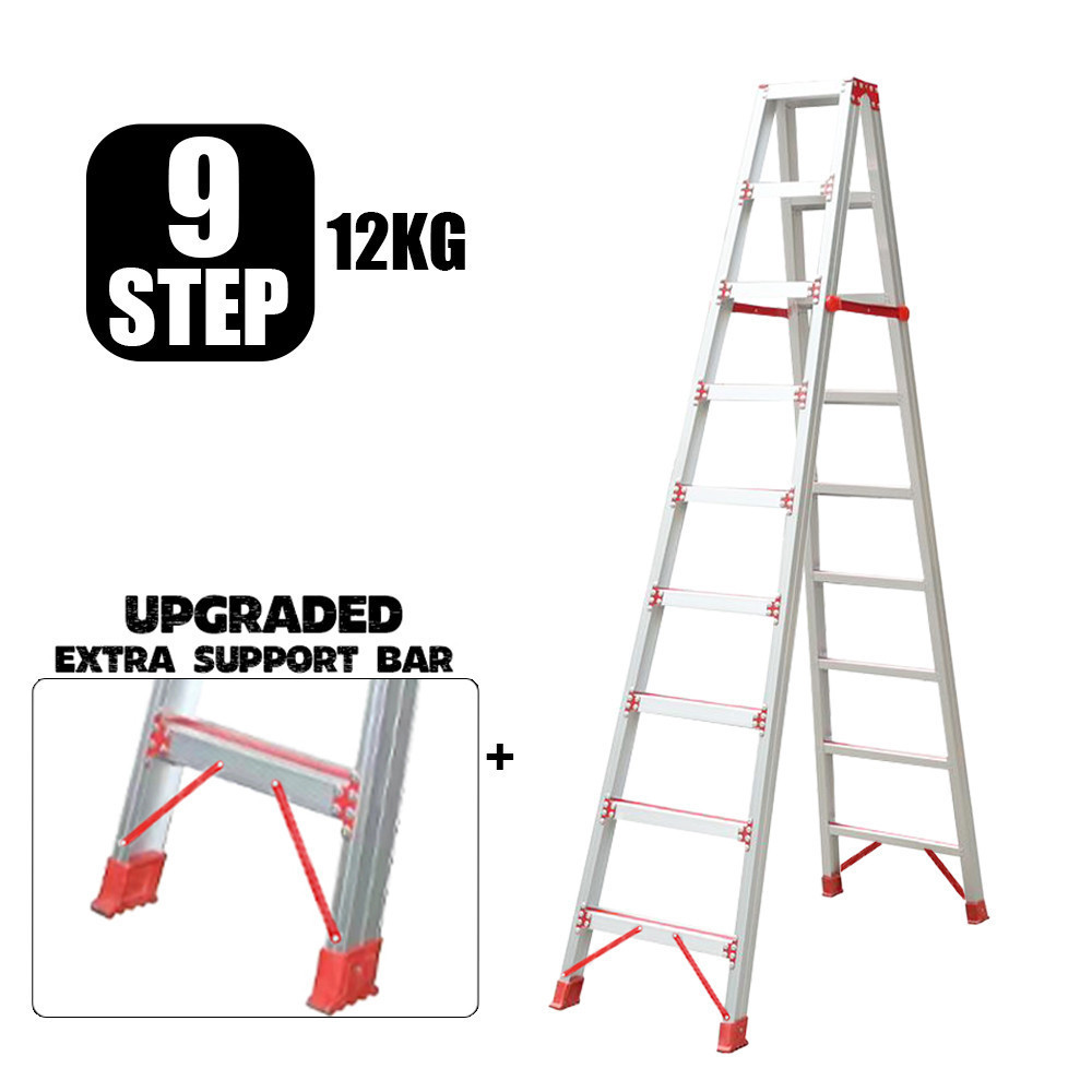5-12 Step Ladderman Commercial Use Heavy Duty Aluminium Double Sided ...