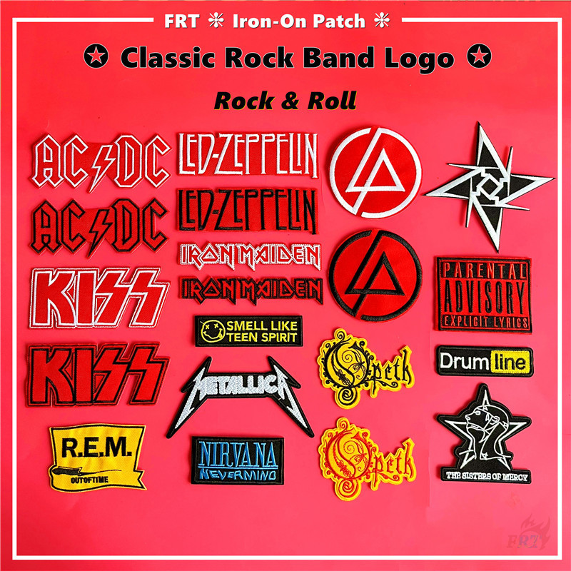 ☸ Classic Rock Band Logo Series 02 - Rock & Roll Spirit Iron-on Patch ☸ ...