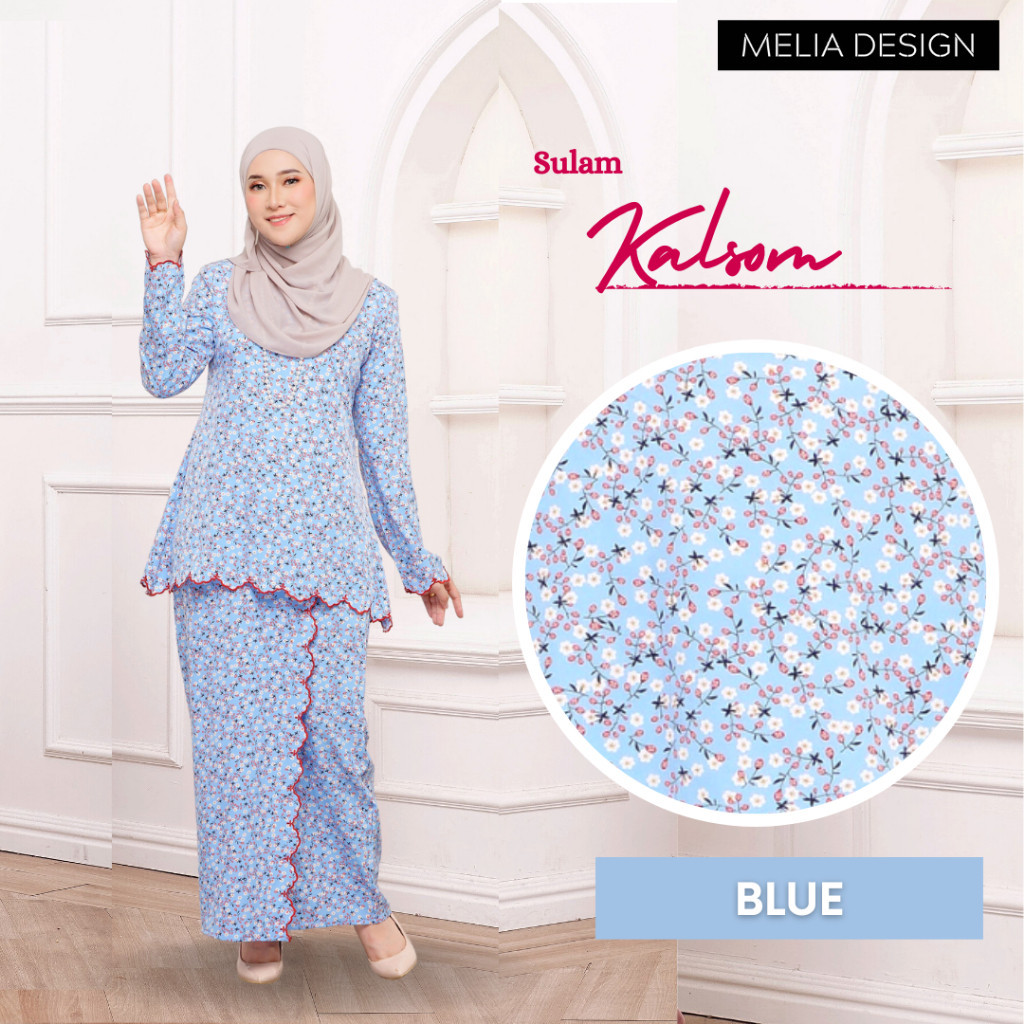 By Melia Design Baju Hot raya Kedah kalsom Moden Sulam Biku Cotton ...