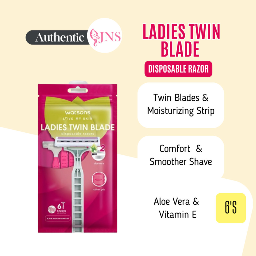 Watson Ladies Twin Blade Disposable Razors (6'S) | Shopee Malaysia
