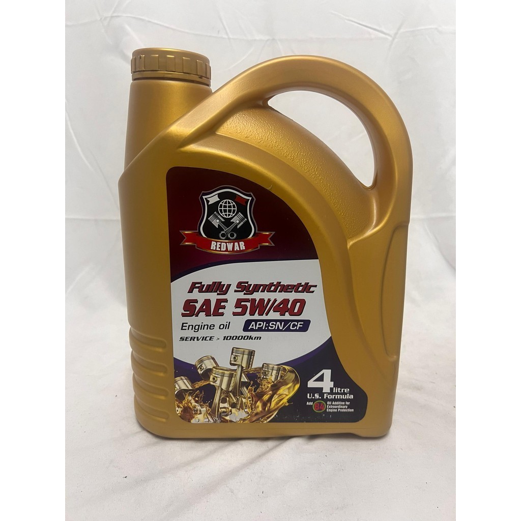 [ STOCK CLEARANCE ] REDWAR FULLY SYNTHETIC SAE 5W40 ENGINE OIL 4L ...