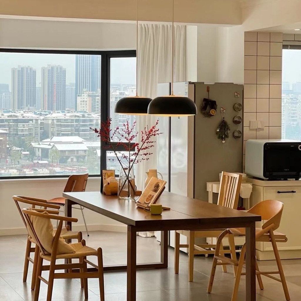 Solid Wood Mobien Dining Table Desk One Rectangular Living Room ...